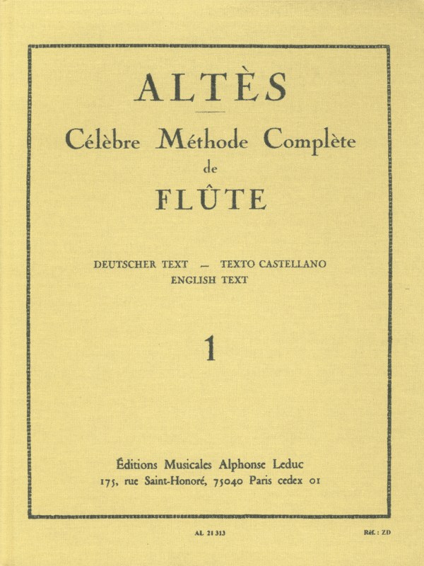 Henry Altès: Méthode complète Vol.1 (Flute solo) - Flute - Stepnote Aps