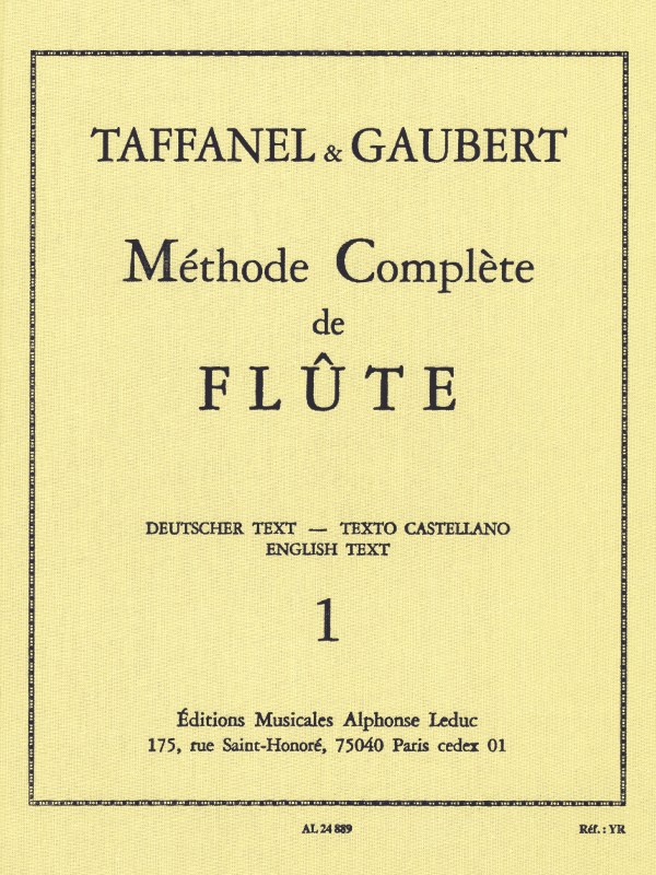 Paul Taffanel/Philippe Gaubert: Methode Complete De Flute Vol.1 - Fløjte Noder - Stepnote