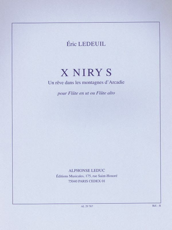 Ledeuil Eric X Niry S Flute In C Or Alto Flute Book - Flute - Stepnote Aps