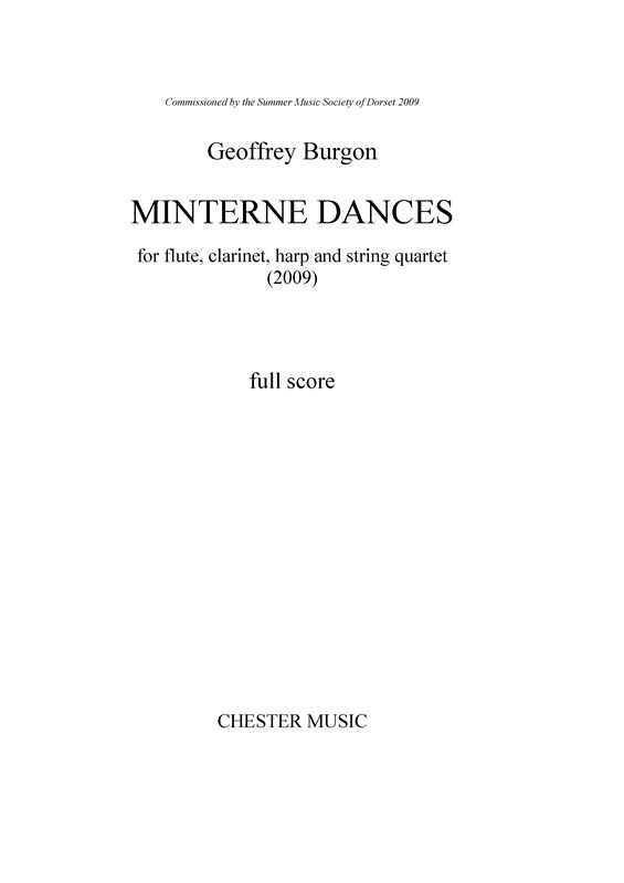 Geoffrey Burgon: Minterne Dances (Score/Parts) - Flute - Stepnote Aps
