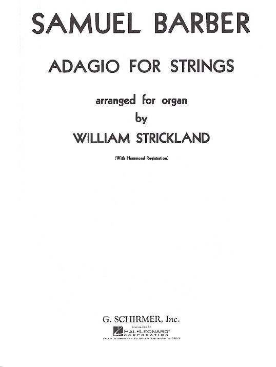 Samuel Barber: Adagio For Strings (Organ) - Organ - Stepnote Aps