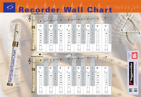 Recorder Wall Chart - Recorder - Stepnote Aps