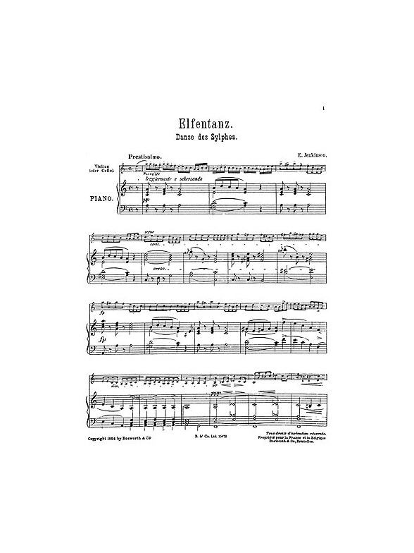 Ezra Jenkinson: Elfentanz (Cello/Piano) - Cello - Stepnote Aps