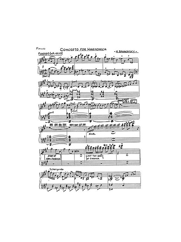 Michael Spivakovsky: Concerto For Harmonica And Orchestra (Piano Reduction) - Harmonica ...