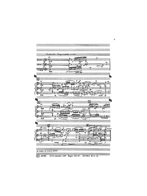 Thea Musgrave: Impromptu No.2 (Study Score) - Flute - Stepnote Aps