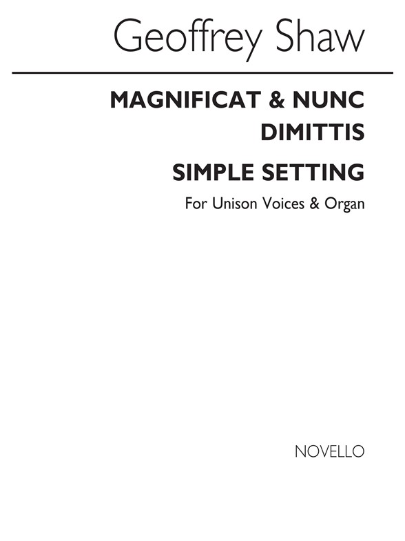 Geoffrey Shaw: Magnificat And Nunc Dimittis Simple Setting - SATB - Stepnote Aps