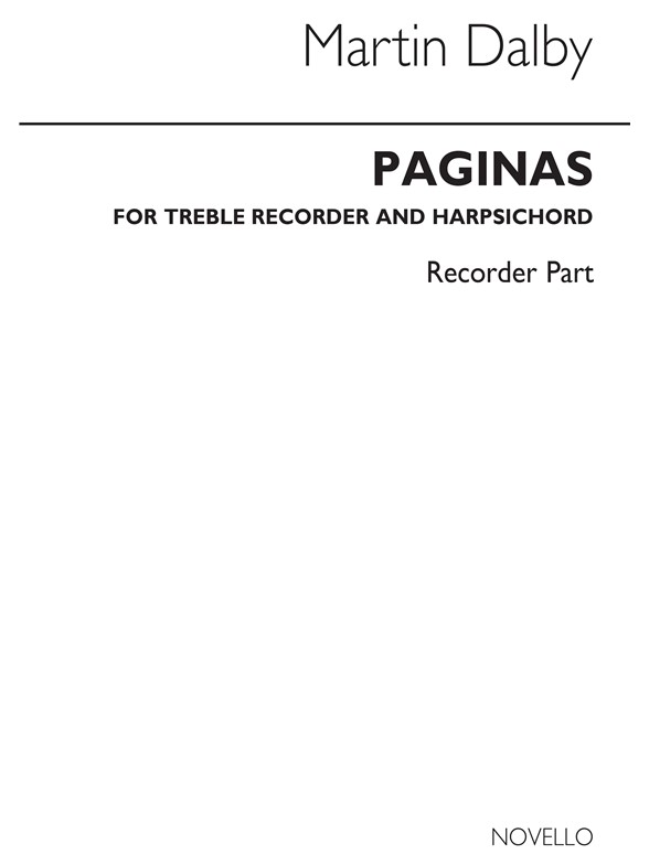 Dalby: Paginas (Recorder Parts) - Recorder - Stepnote Aps